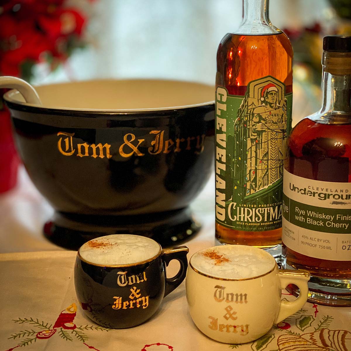 Classy Christmas Tom & Jerry - Cleveland Whiskey - Holiday Cocktail