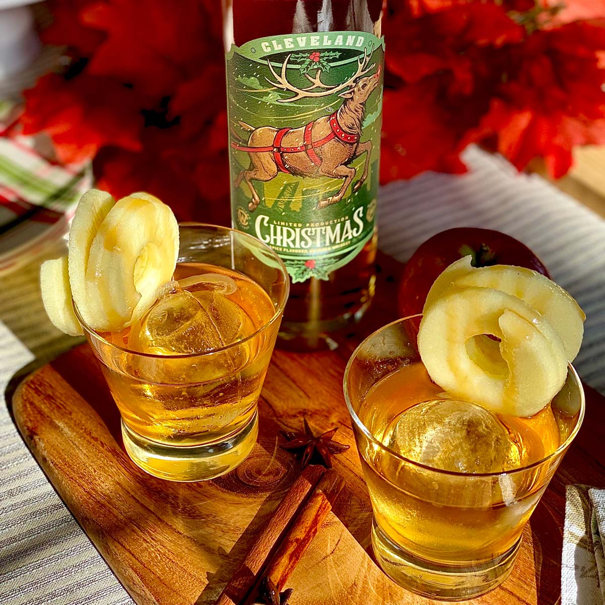 Christmas Caramel Apple - Cleveland Whiskey - Holiday Cocktail